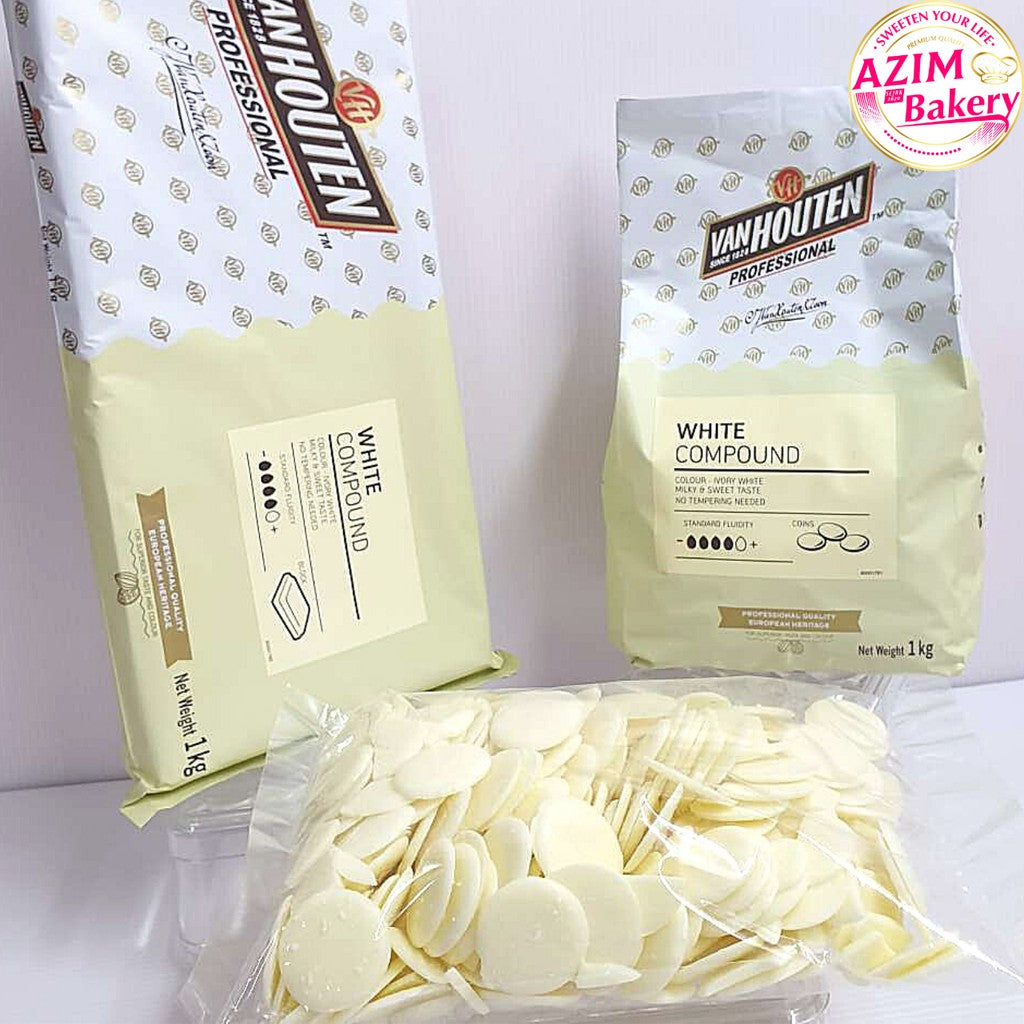 Van Houten White Compound Coin | Block 1kg | 500g | 250g Coklat Putih
