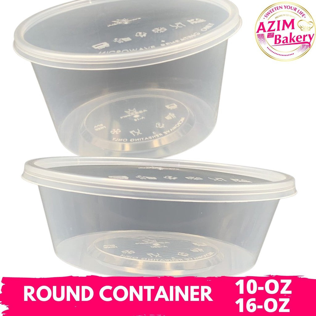 Bekas Makanan Bulat (50pcs) Round Container Bekas Bulat Ast - 10oz 300