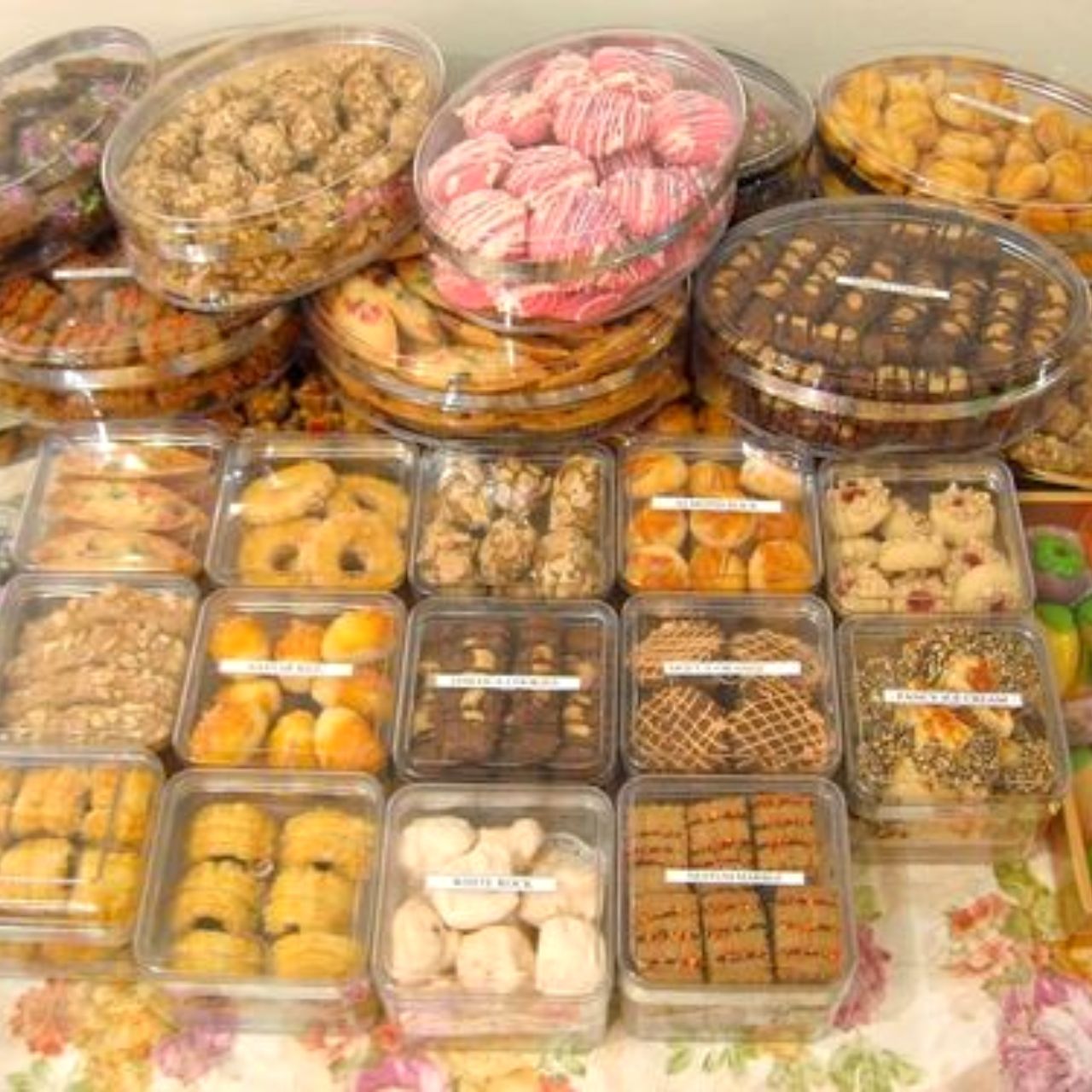 Oval Cookies Container PL600 CTN/36PCS - by Azim Bakery BCH Rawang