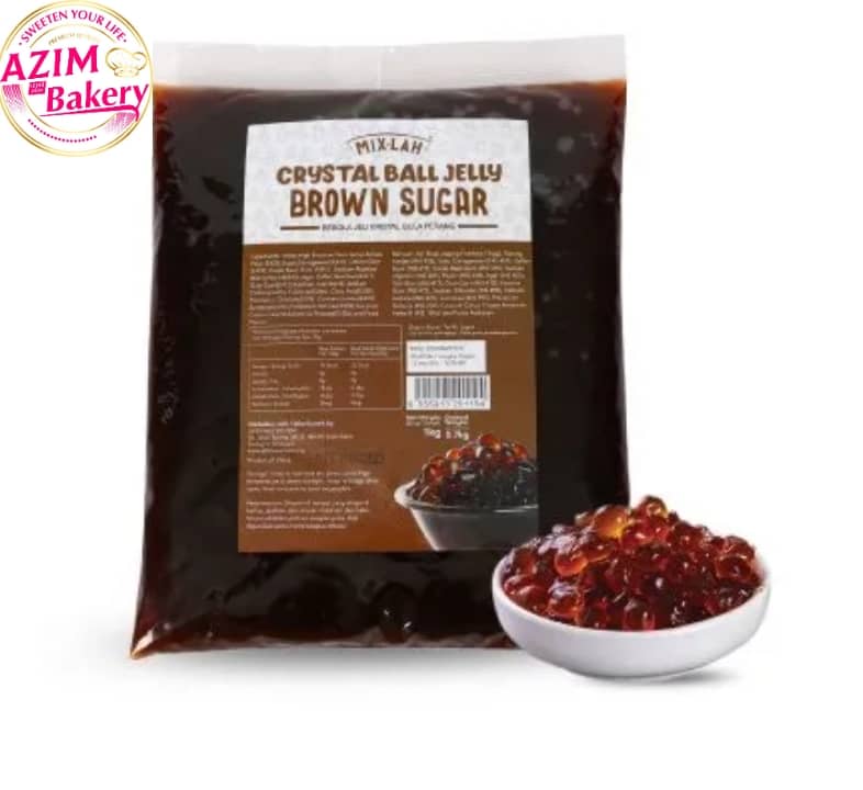 Crystal Ball Jelly Brown Sugar 1kg | Bebola Jeli Kristal Gula Perang 1