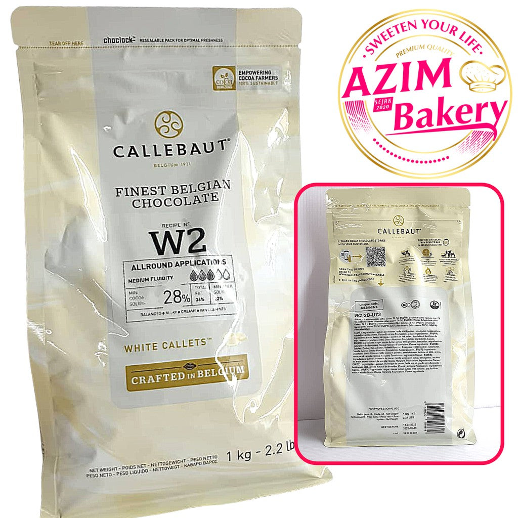 Callebaut White Callets W2 1kg | 500g | 250g | White Chocolate Coins W