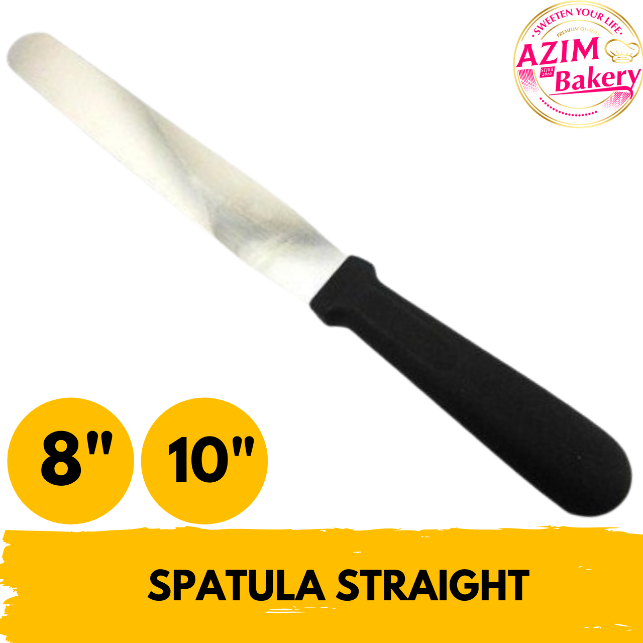 Spatula Straight 8 Inch, 10 Inch - by Azim Bakery BCH Rawang