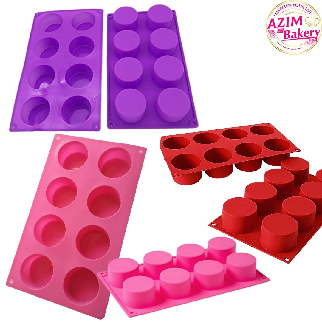 Acuan Silikon Bulat 8 Cavity Silicone Round Mold - by Azim Bakery BCH ...
