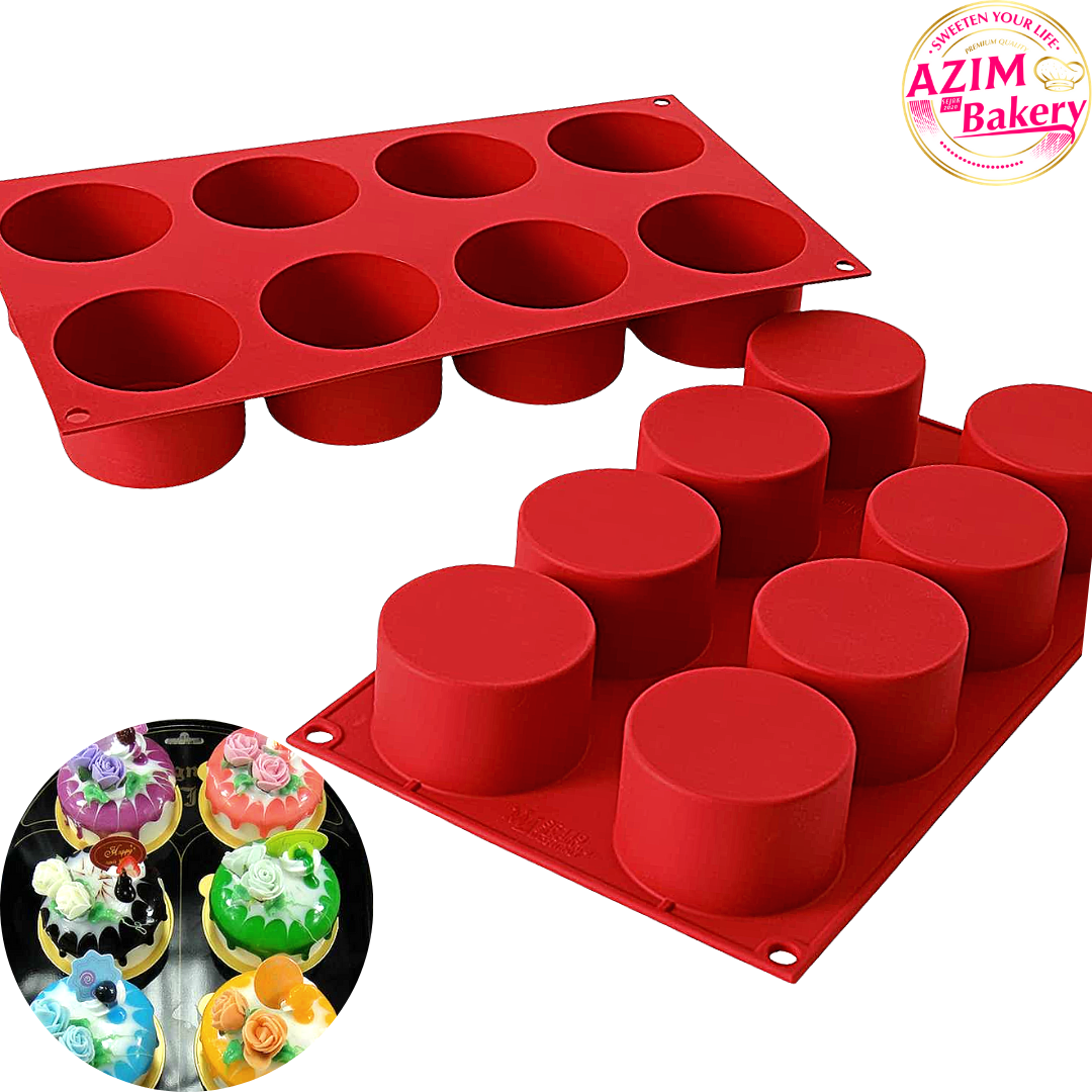 Acuan Silikon Bulat 8 Cavity Silicone Round Mold - by Azim Bakery BCH ...