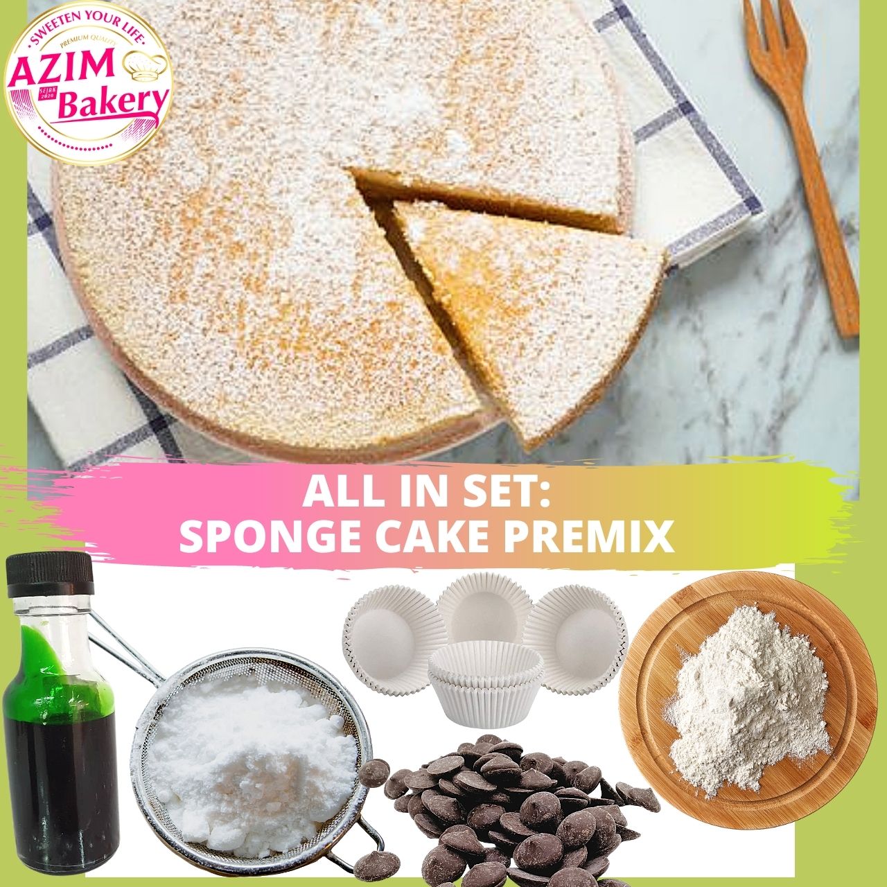 Set Raya Beryl's Sponge Cake Premix - by Azim Bakery BCH Rawang