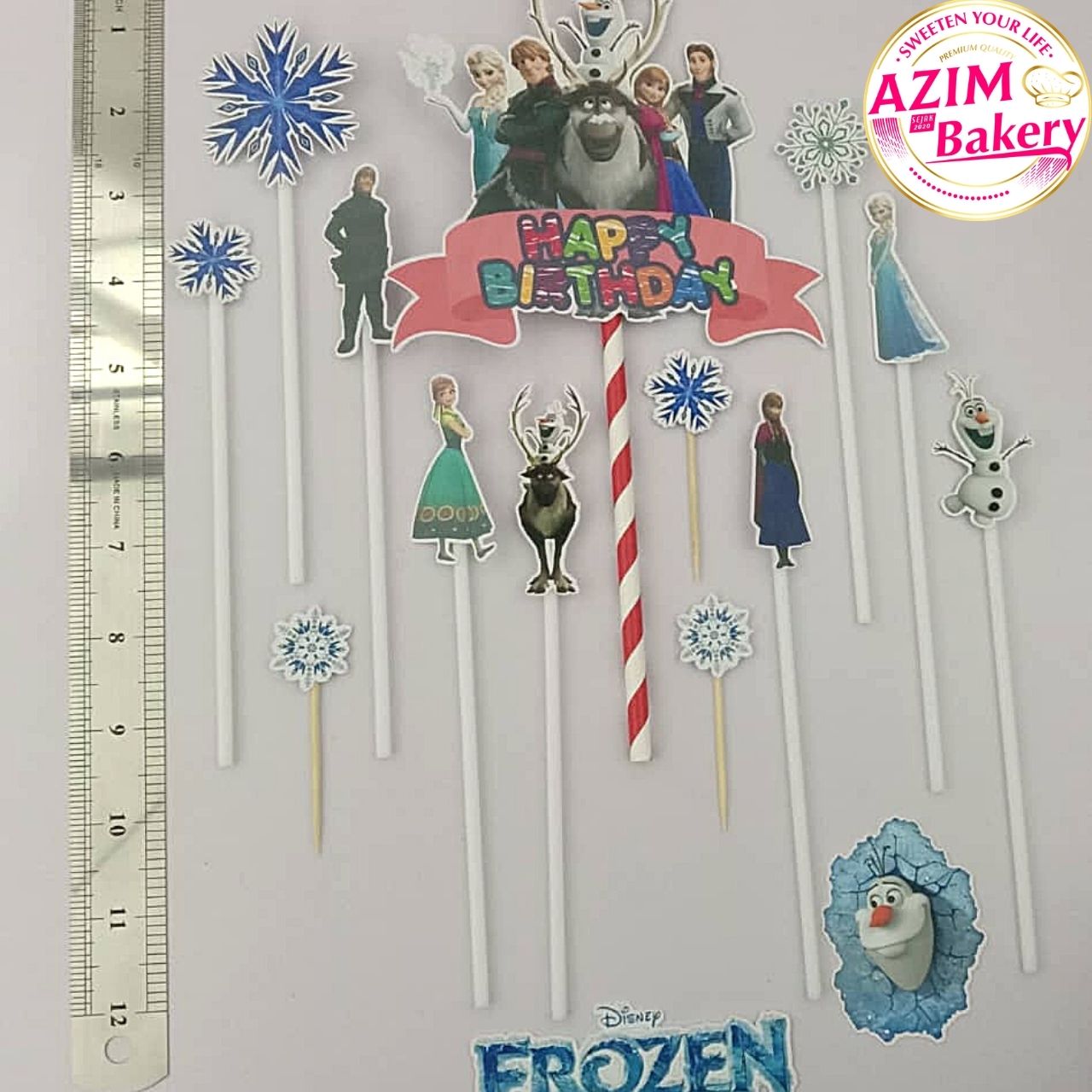 Cartoon Frozen Cake Topper Hiasan Kek Frozen Elsa - by Azim Bakery BCH ...