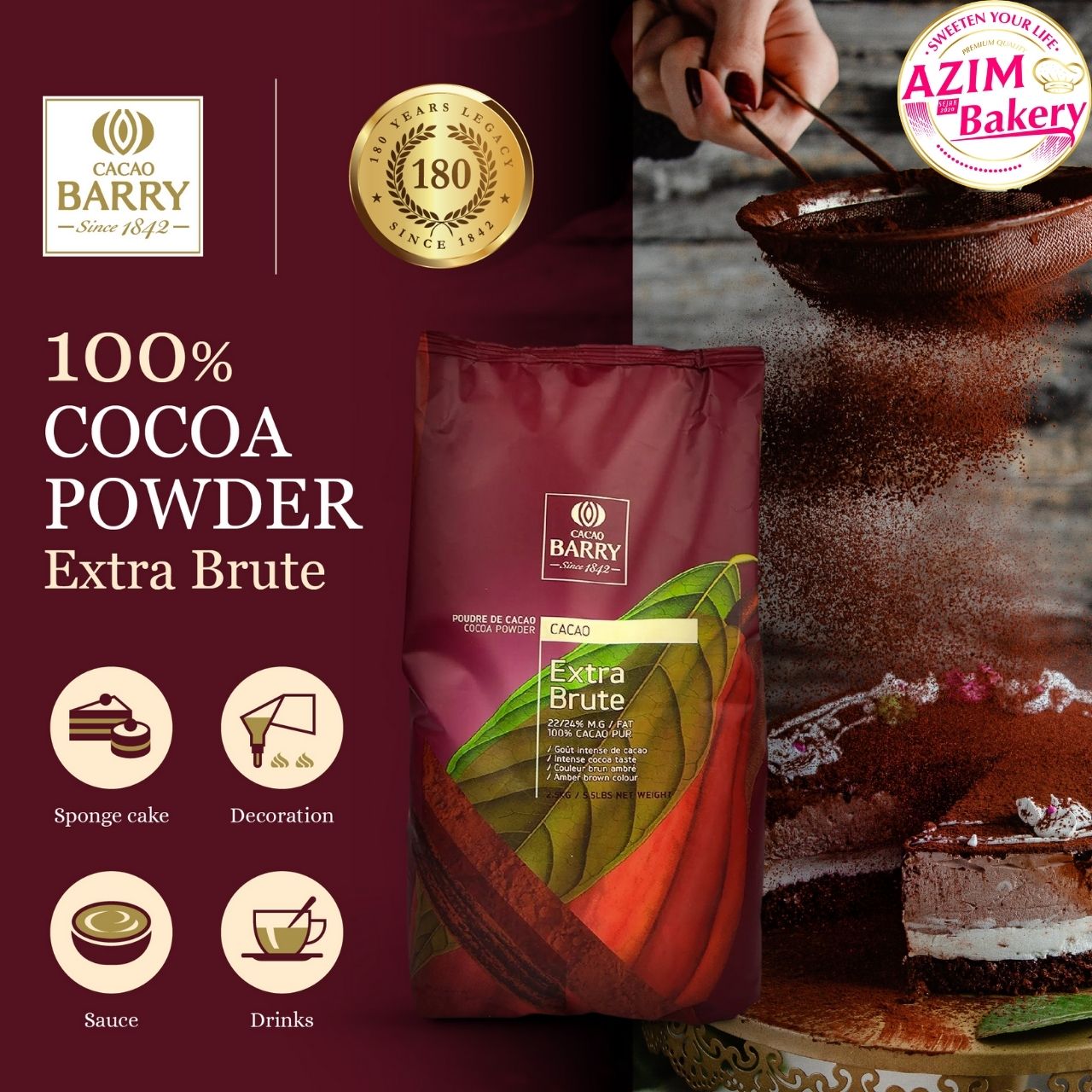 Extra Brute Cocoa Powder - by Azim Bakery BCH Rawang