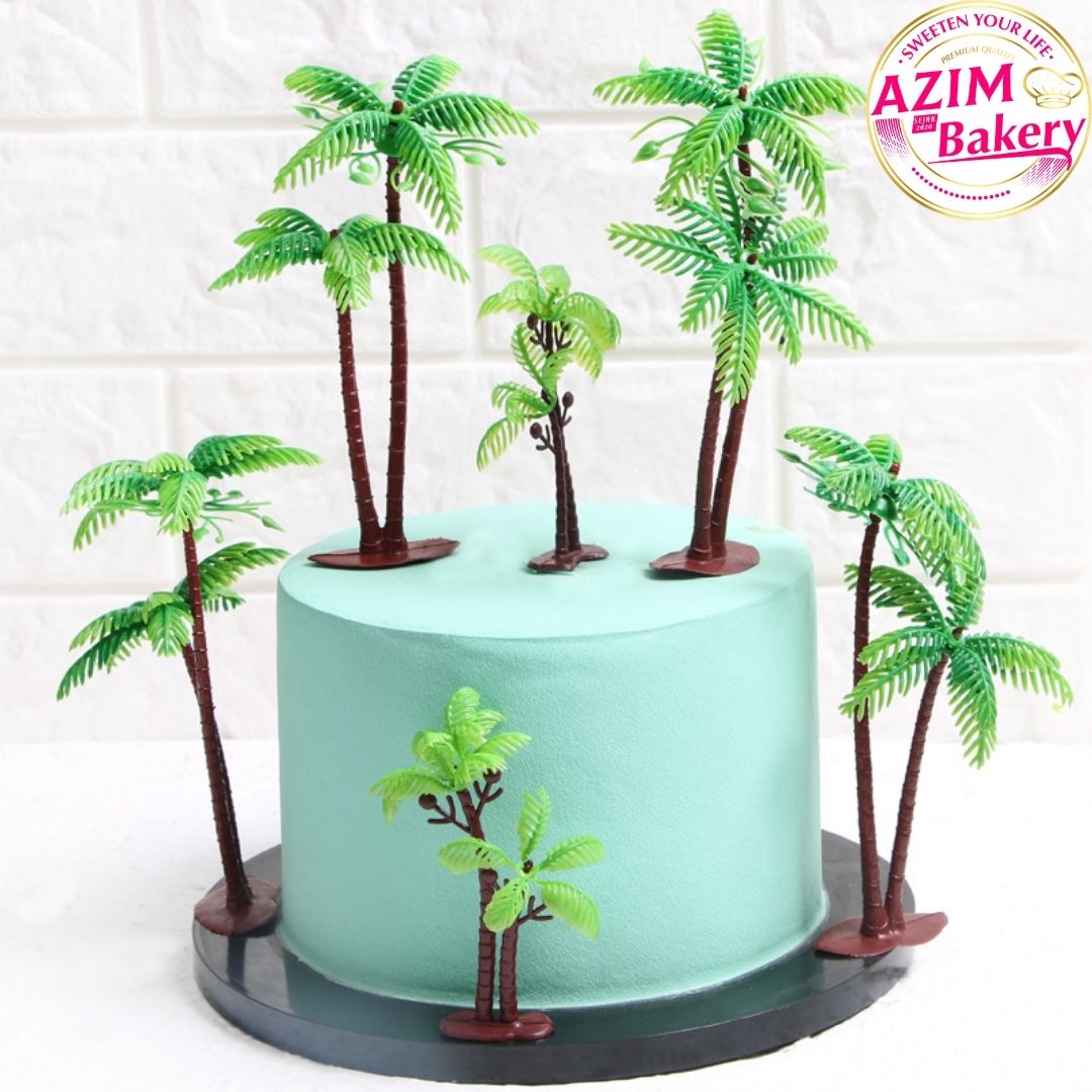 Coconut Tree Cake Topper 2PCS - by Azim Bakery BCH Rawang