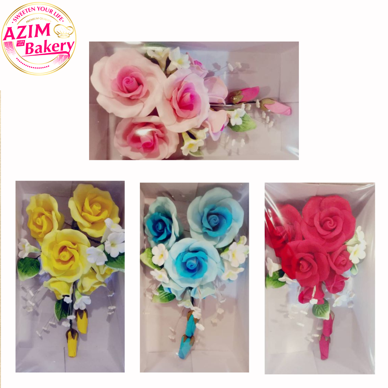 GUM PASTE FLOWER/ SUGAR PASTE FLOWER/ CAKE DECORATION/ DECORATION FLOW