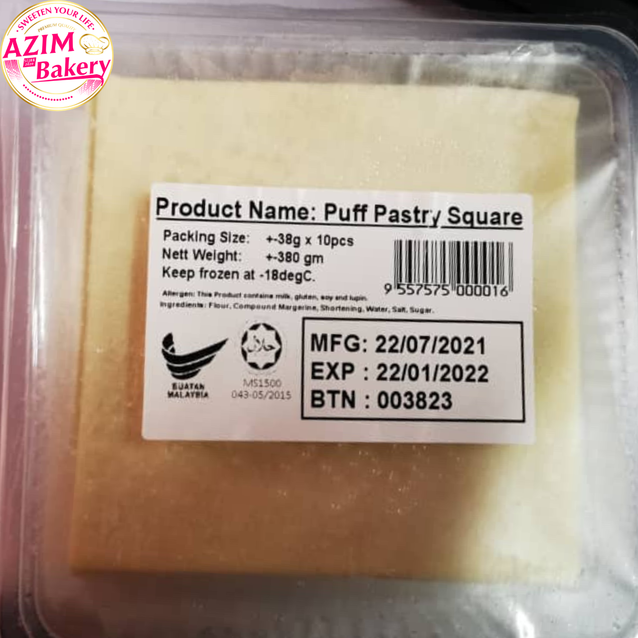 Puff pastry Square - by Azim Bakery BCH Rawang