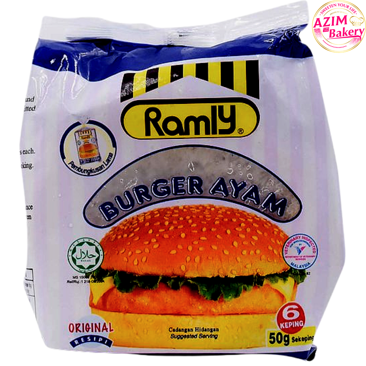 Ramly Daging Burger Ayam Lembu Ramly Chicken Beef Burger 300g - by Azim ...