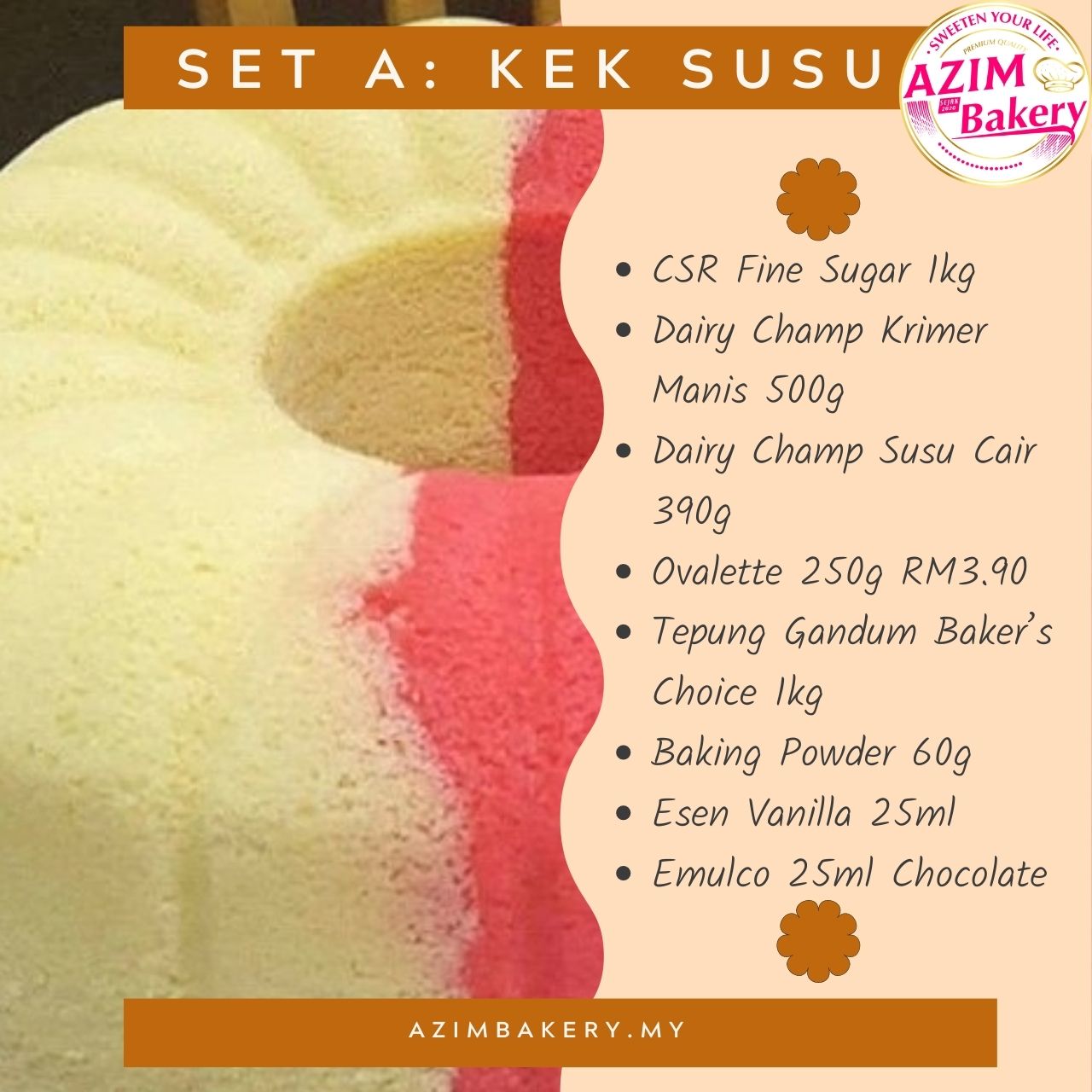 Set Raya Kek Susu - by Azim Bakery BCH Rawang