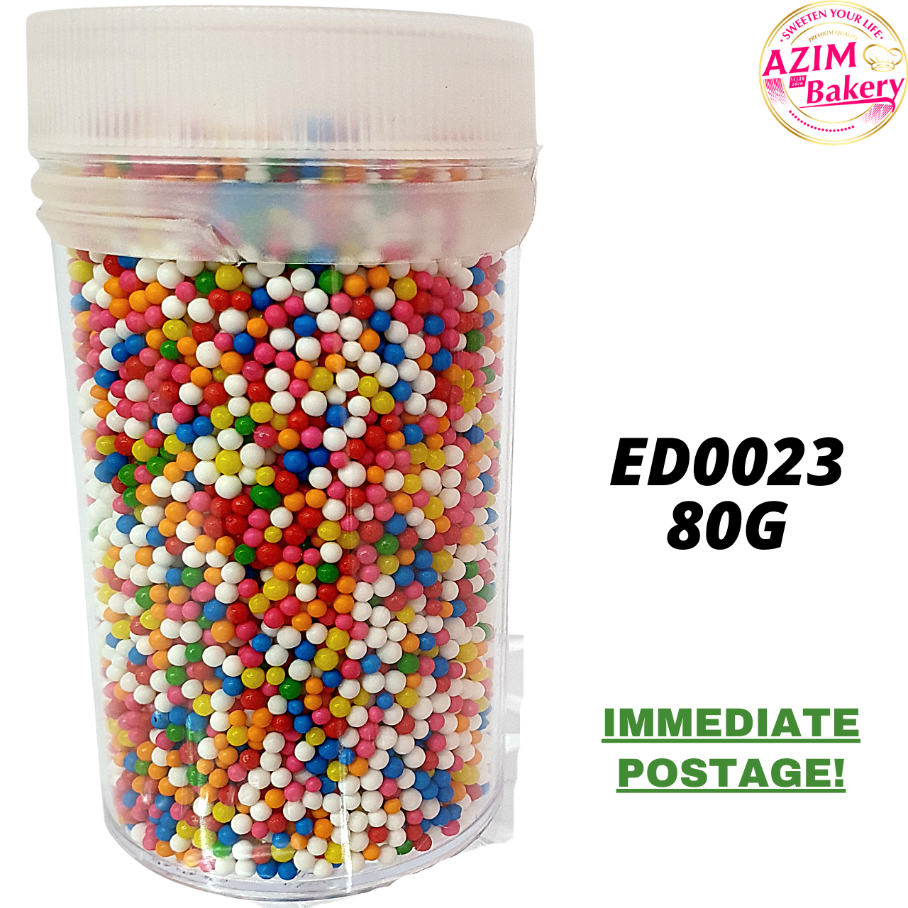 Mini Ball Sprinkles Colourful Sprinkles 80g - by Azim Bakery BCH Rawang
