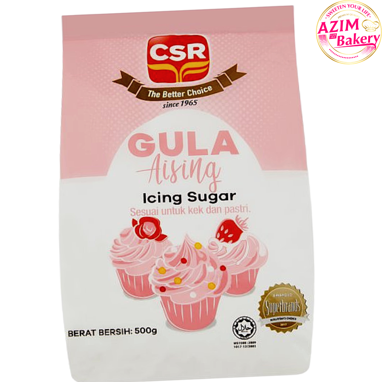 CSR Icing Sugar Gula Aising 500g - by Azim Bakery BCH Rawang