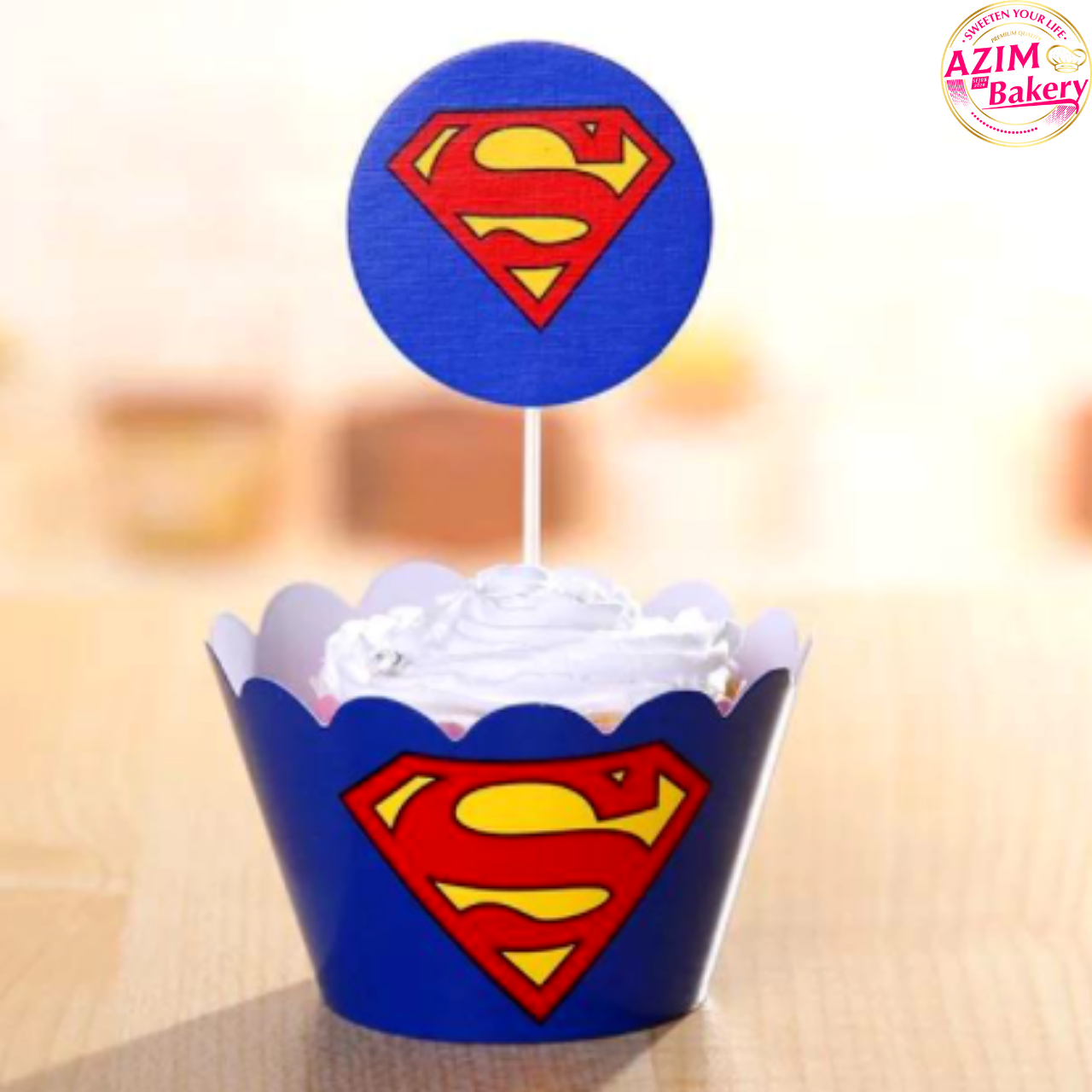 Birthday Party Cupcake Topper Superman Wrapper Set - by Azim Bakery BCH ...