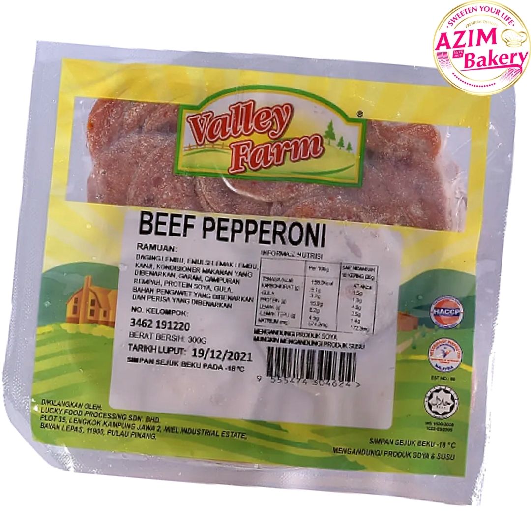 Valley Farm Beef Pepperoni 300g Beef Pepperoni - by Azim Bakery BCH Rawang