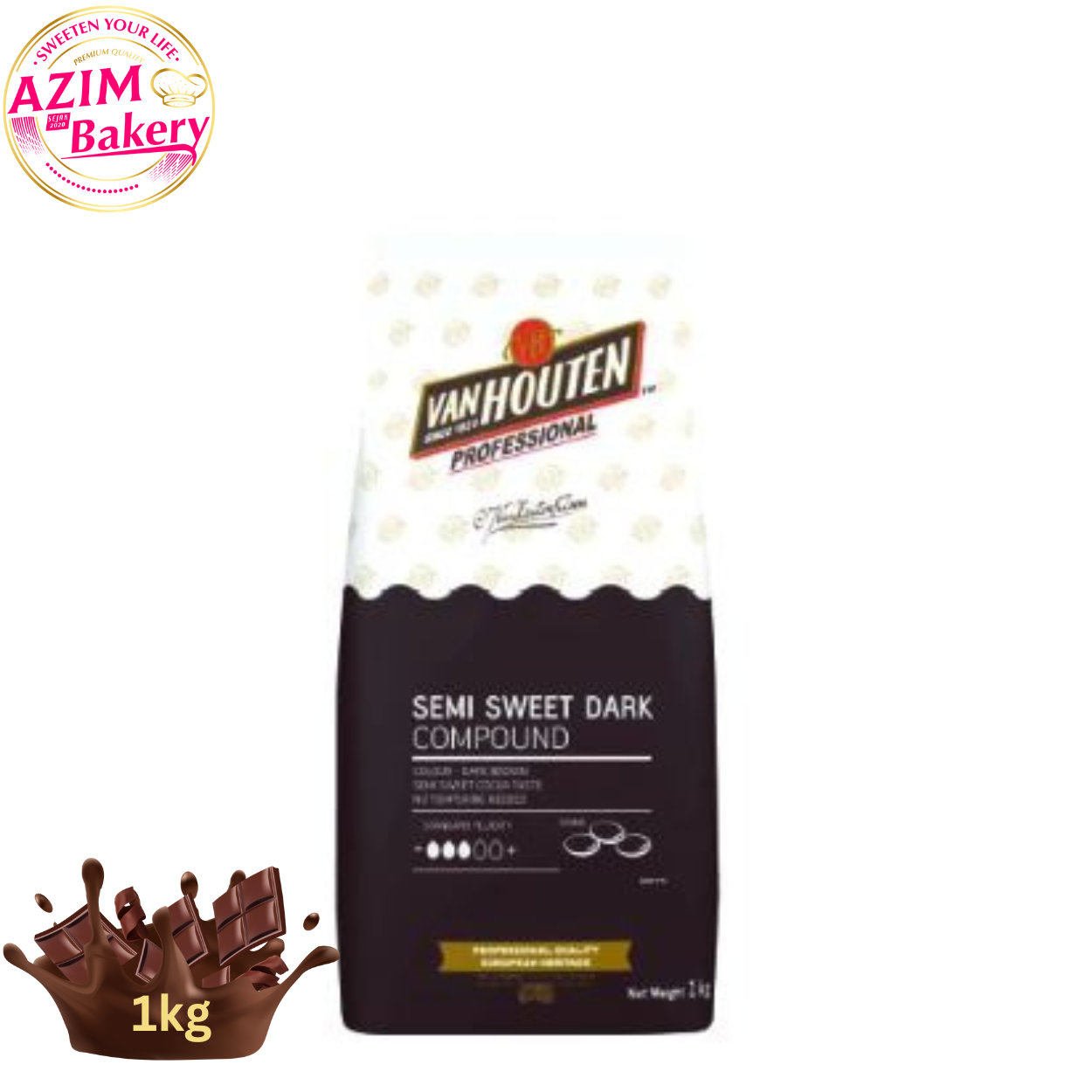 Van Houten Semi sweet Dark Coin 1kg, 500g,250g | Dark Coin Chocolate